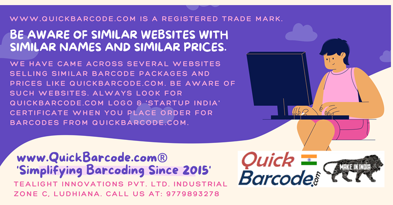 Product Barcode | Barcode Maker Online | Buy Barcodes Online - www.QuickBarcode.com